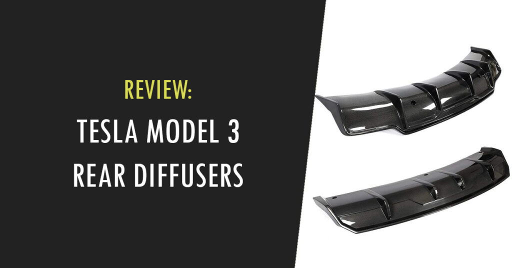 Tesla Model 3 Carbon Fiber Rear Diffusers | TeslaThunder - Tesla ...